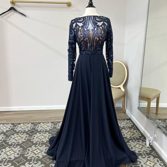 MNM Couture | Dresses | Mnm Couture Navy Gown N036 | Poshmark
